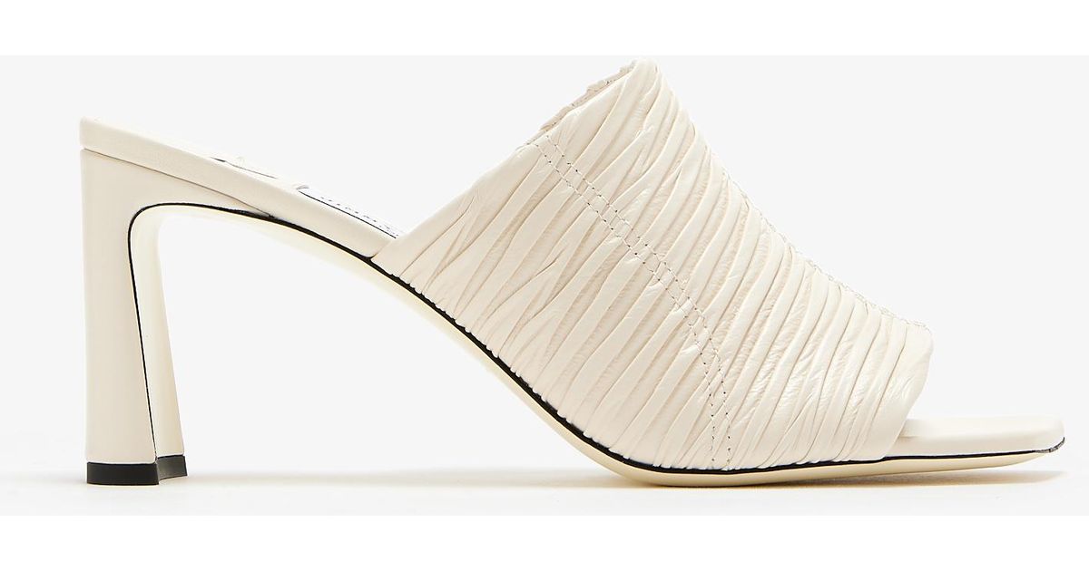 Jimmy Choo Lua 75 Mule Sandals in White | Lyst