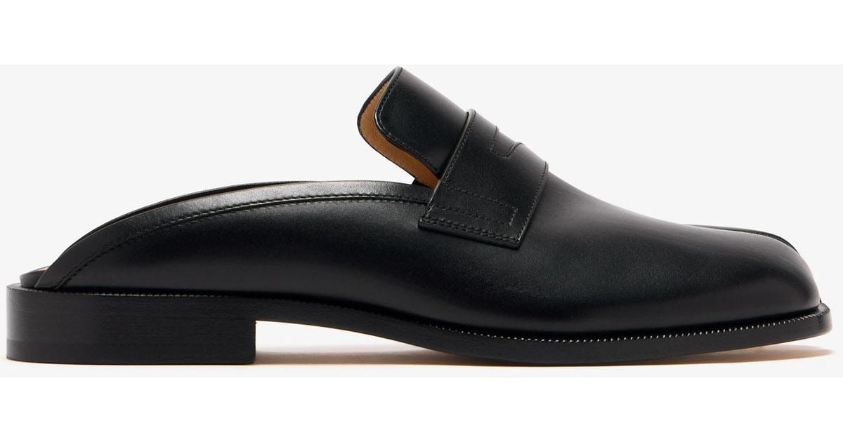 Maison Margiela Tabi Mule Loafers in Black for Men | Lyst
