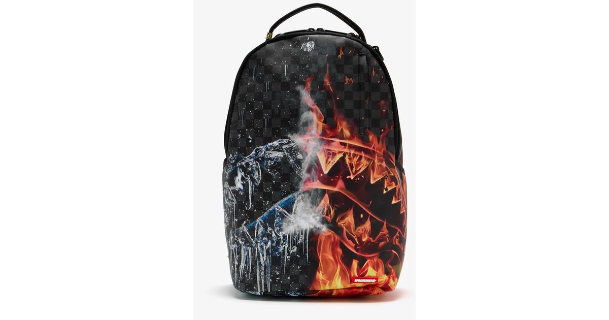 Sprayground Fire & Ice Dlxsv Backpack in Black for Men | Lyst