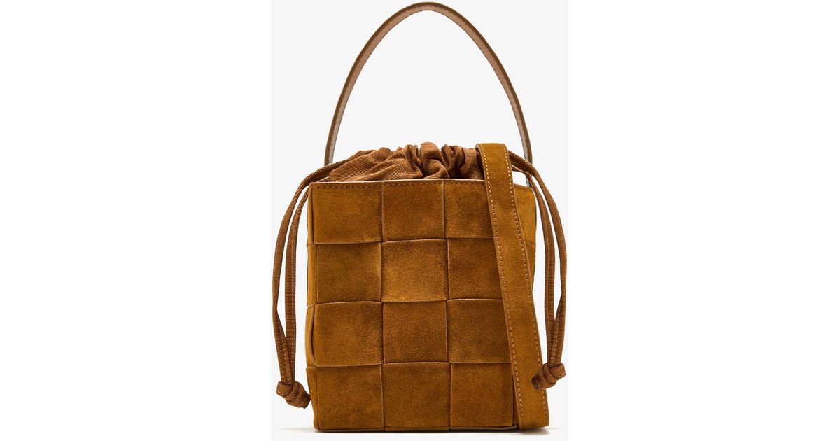 Loeffler Randall Laith Woven Bucket Bag in Brown | Lyst