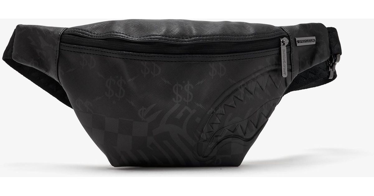 Sprayground 3Am Check Crossbody Bag in Black for Men | Lyst