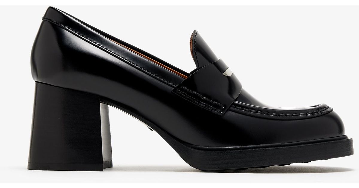 Tod's Chunky Loafer Pumps in Black | Lyst