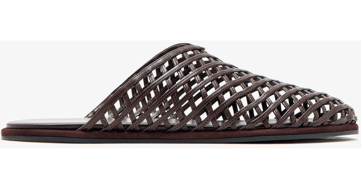 Neous Atik Woven Leather Flats in White | Lyst