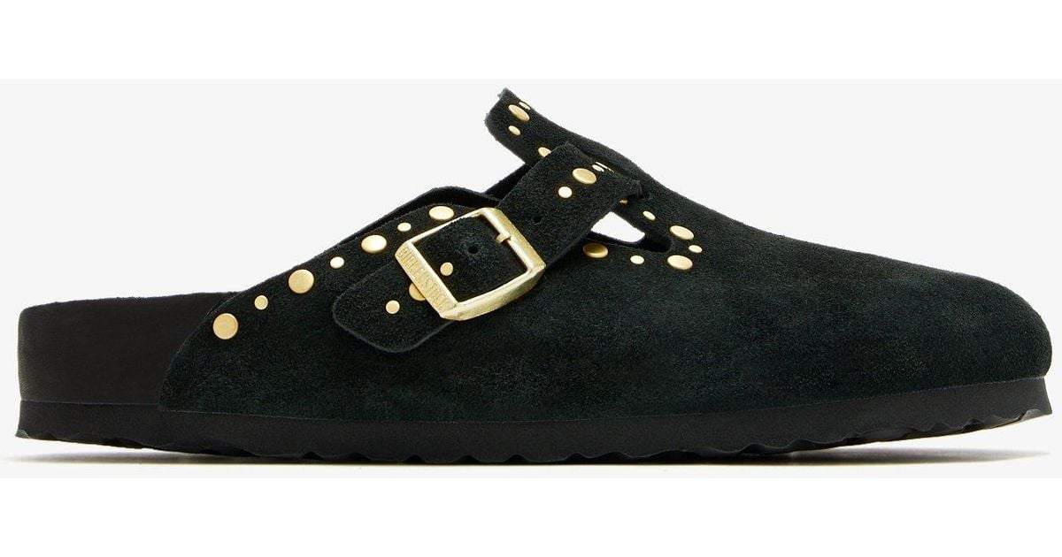 Birkenstock Boston Rivets Narrow-Width Clogs in Black | Lyst