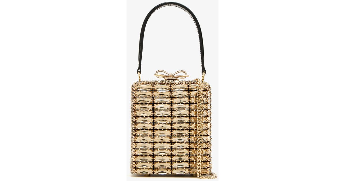 Self-Portrait Crystal Embellished Micro Bag in Metallic | Lyst