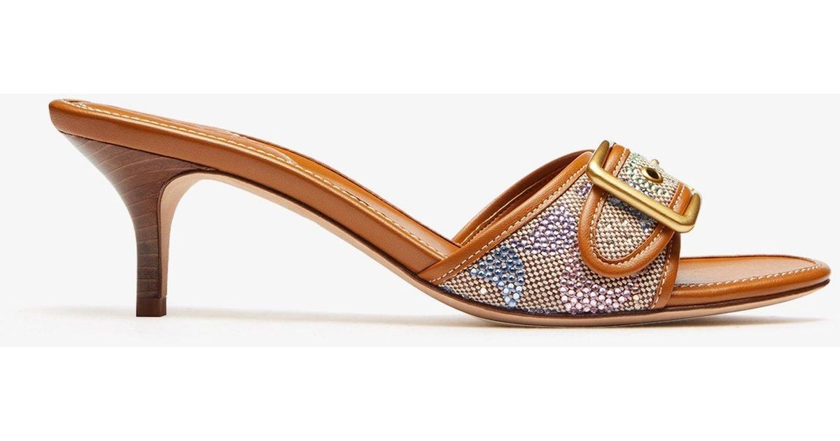 COACH Margot Crystal Mules in Natural | Lyst
