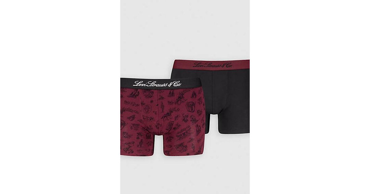 Levi's Western Icon Boxer Brief 2 Pack in Red for Men | Lyst UK