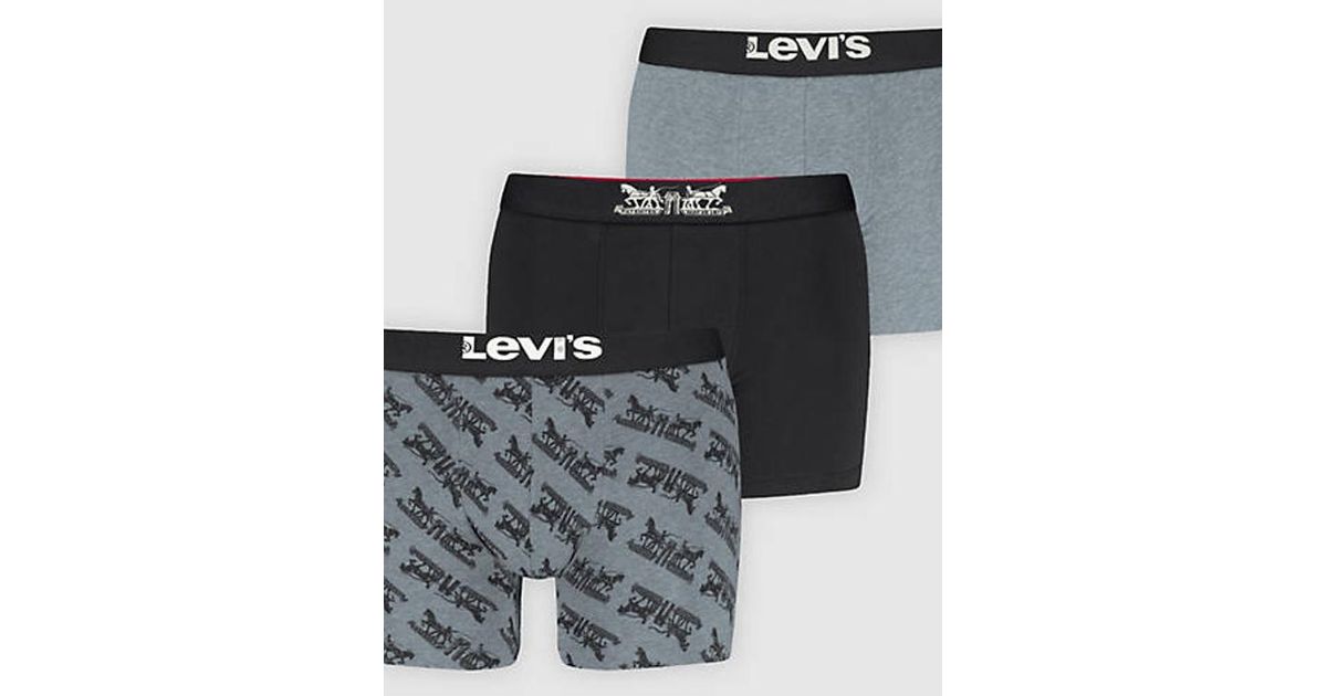 Levi's 2 Horse Pull Boxer Brief 2 Pack in Grey for Men | Lyst UK