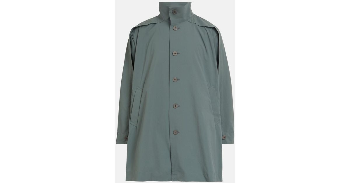 Homme Plissé Issey Miyake Wing Coat in Green for Men | Lyst UK
