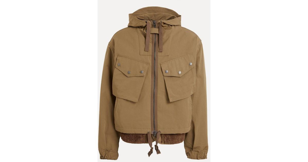 FRIZMWORKS Hooded Two-In-One Smock Parka in Brown for Men | Lyst