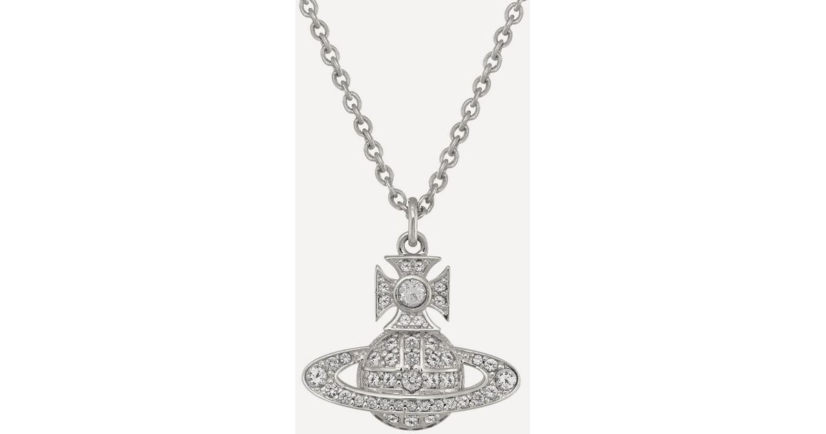 Vivienne Westwood Tone Carmela Bas Relief Pendant Necklace in White | Lyst