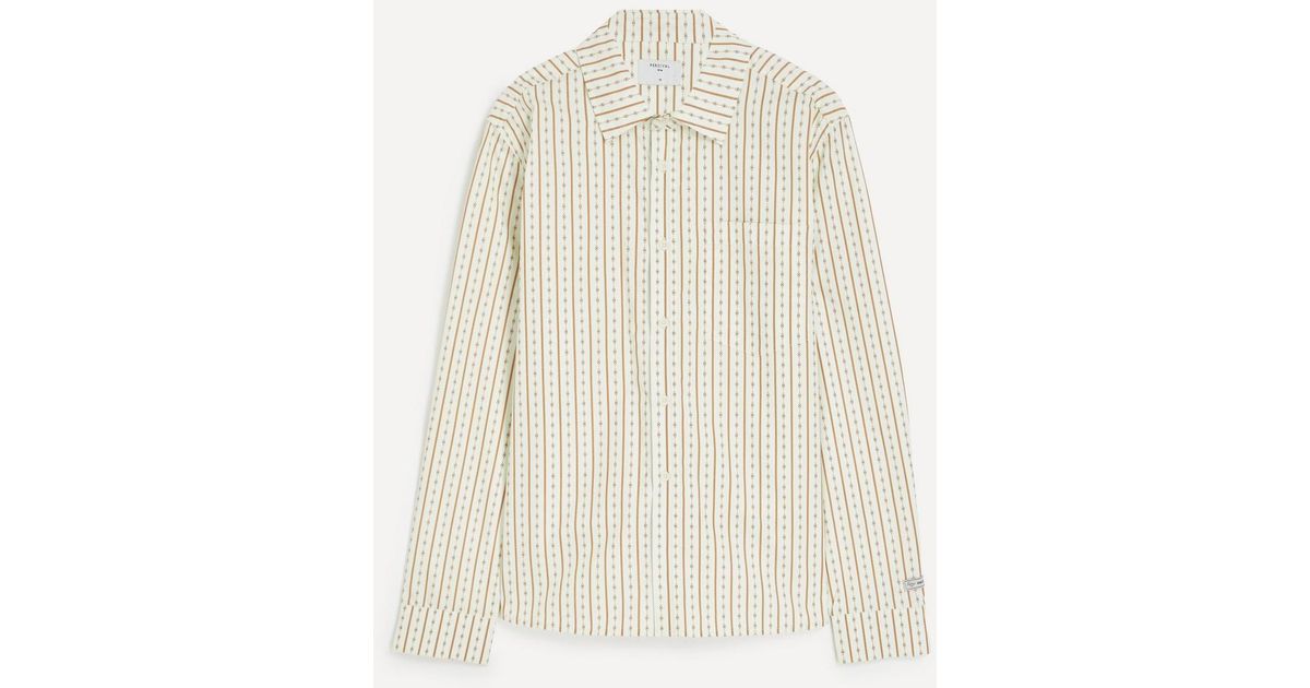 Percival Binding Oversized Pearce Shirt in Natural for Men | Lyst UK