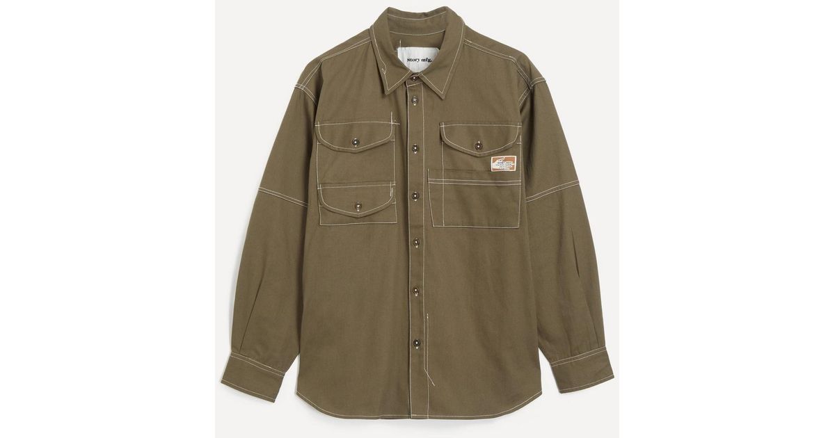 STORY mfg. Harvest Shirt in Green for Men | Lyst UK