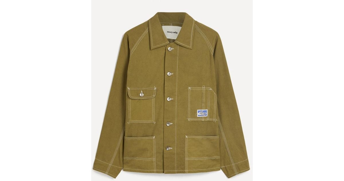 STORY mfg. Railroad Jacket in Green for Men | Lyst