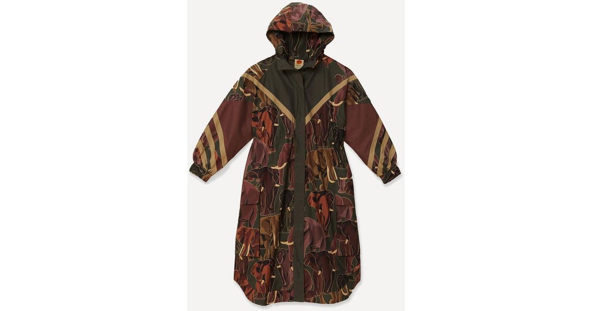 FARM Rio Elephants Maxi Raincoat Light in Brown | Lyst