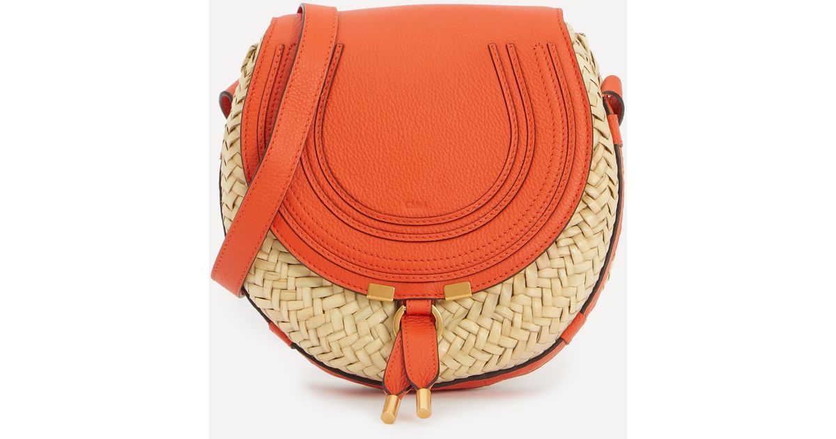 Chloé Leather Marcie Small Cross-body Basket Bag in Orange | Lyst Chloé Leather Marcie Small Cross-body Basket Bag in Orange | Lyst