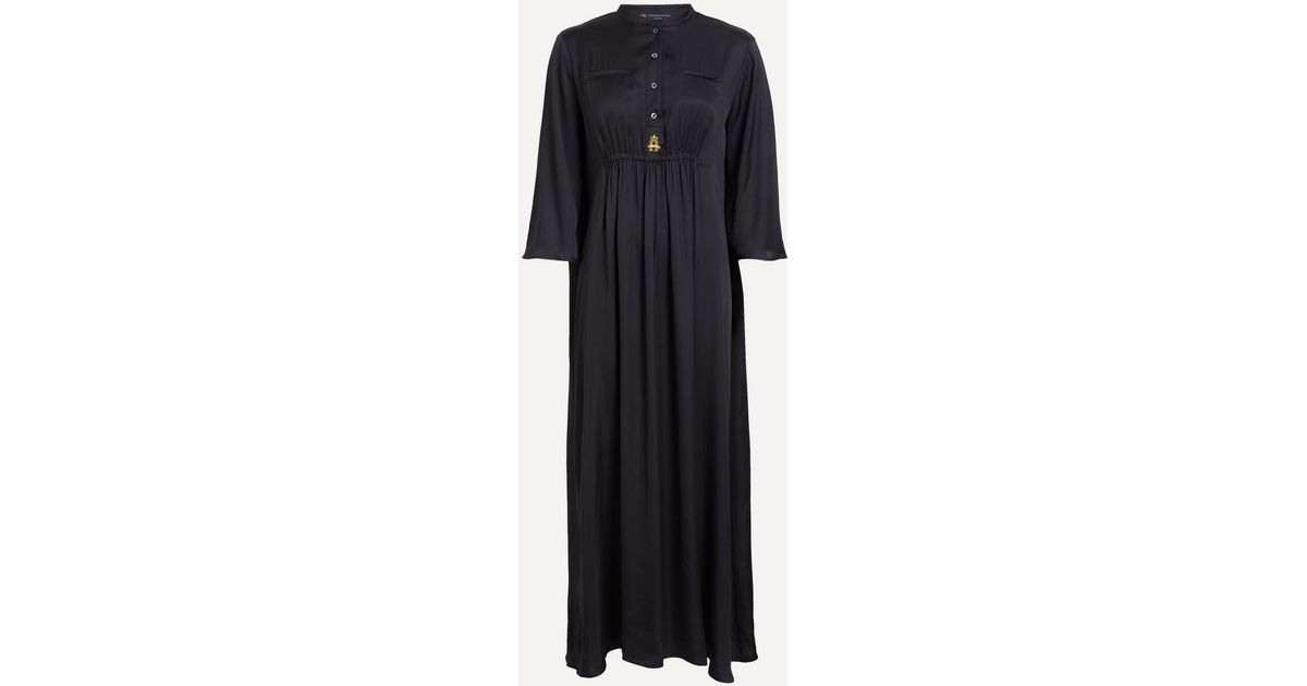 Hurlingham Polo Cartmel Shirt Dress in Black | Lyst UK