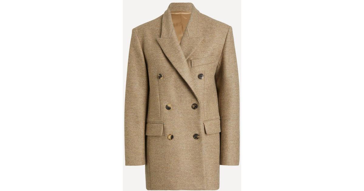 Isabel Marant Isidora Wool Suit Jacket in Natural | Lyst UK