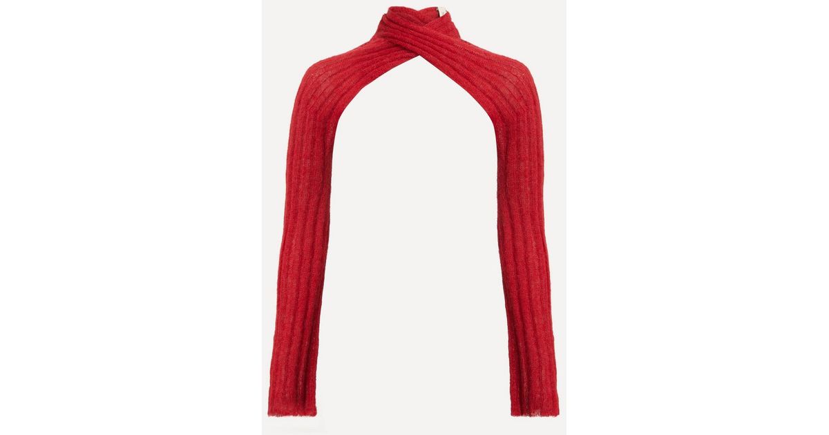Paloma Wool Beta Tricot Knitted Sleeves in Red | Lyst