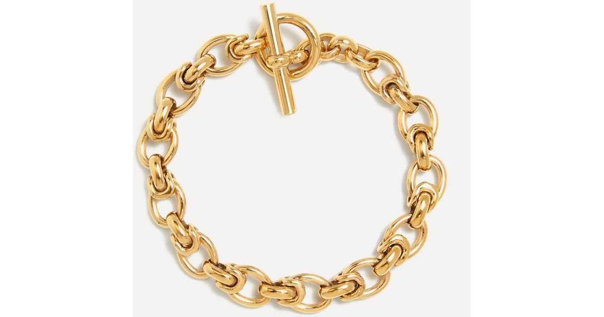 Tilly Sveaas 18Ct-Plated Small Interlock Chain Bracelet in Metallic ...