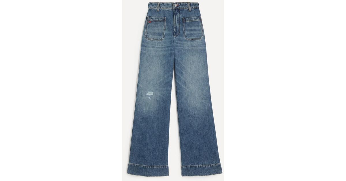 Victoria Beckham Alina Jeans in Blue | Lyst UK