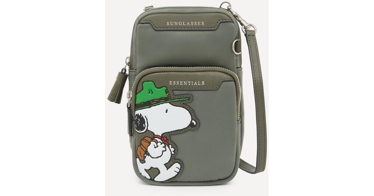 Anya Hindmarch X Peanuts Snoopy Essentials Cross-Body Bag in Green ...