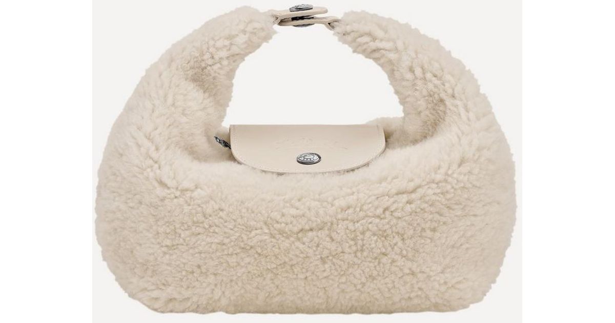 Longchamp Extra-Small Le Pliage Xtra Shearling Top Handle Bag in ...