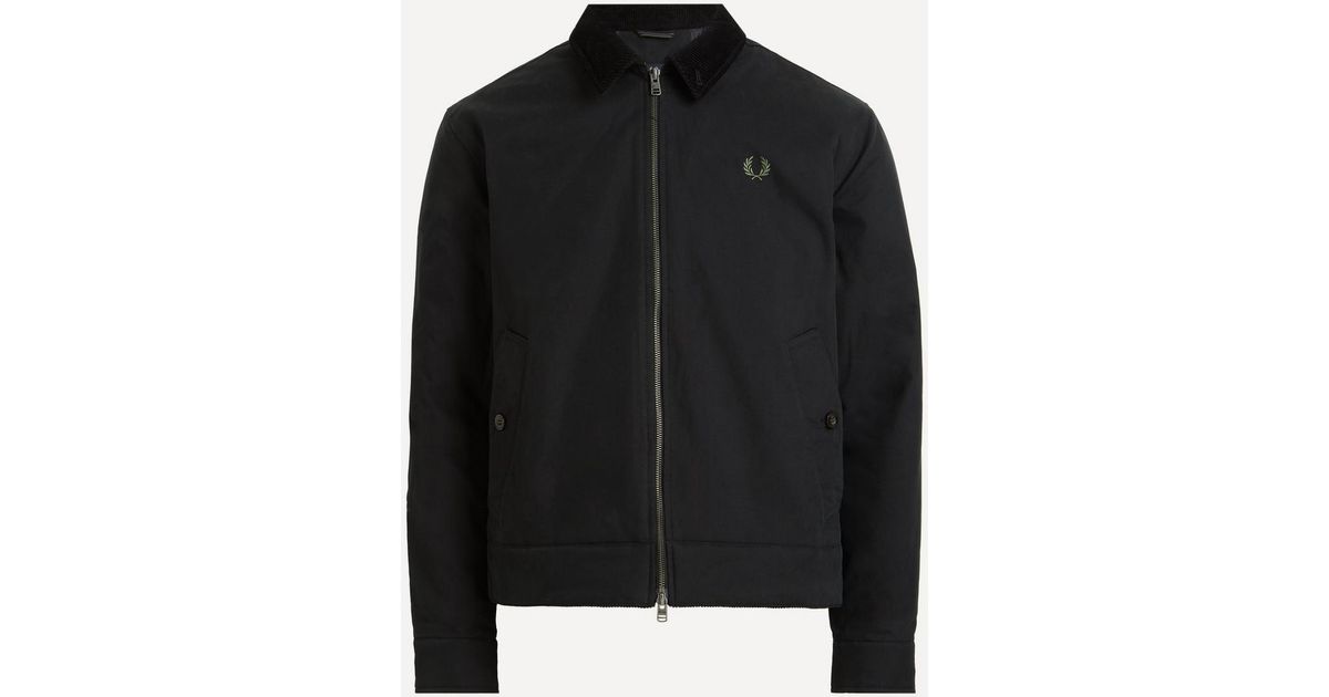 Fred Perry Caban Field Jacket in Black for Men | Lyst