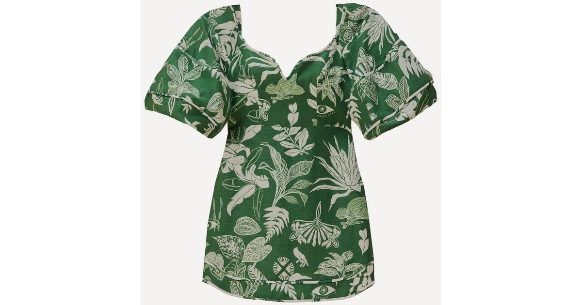 FARM Rio Forest Soul Mini-Dress in Green | Lyst