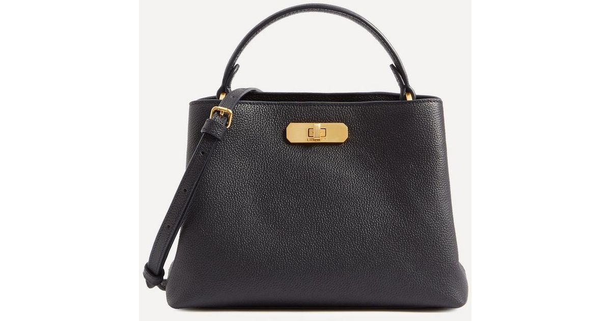 Liberty Burlington Mini Top Handle Bag in Black | Lyst