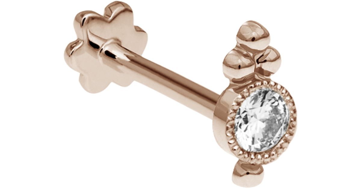 Maria Tash Diamond Four-ball Trinity Threaded Stud Earring - Lyst