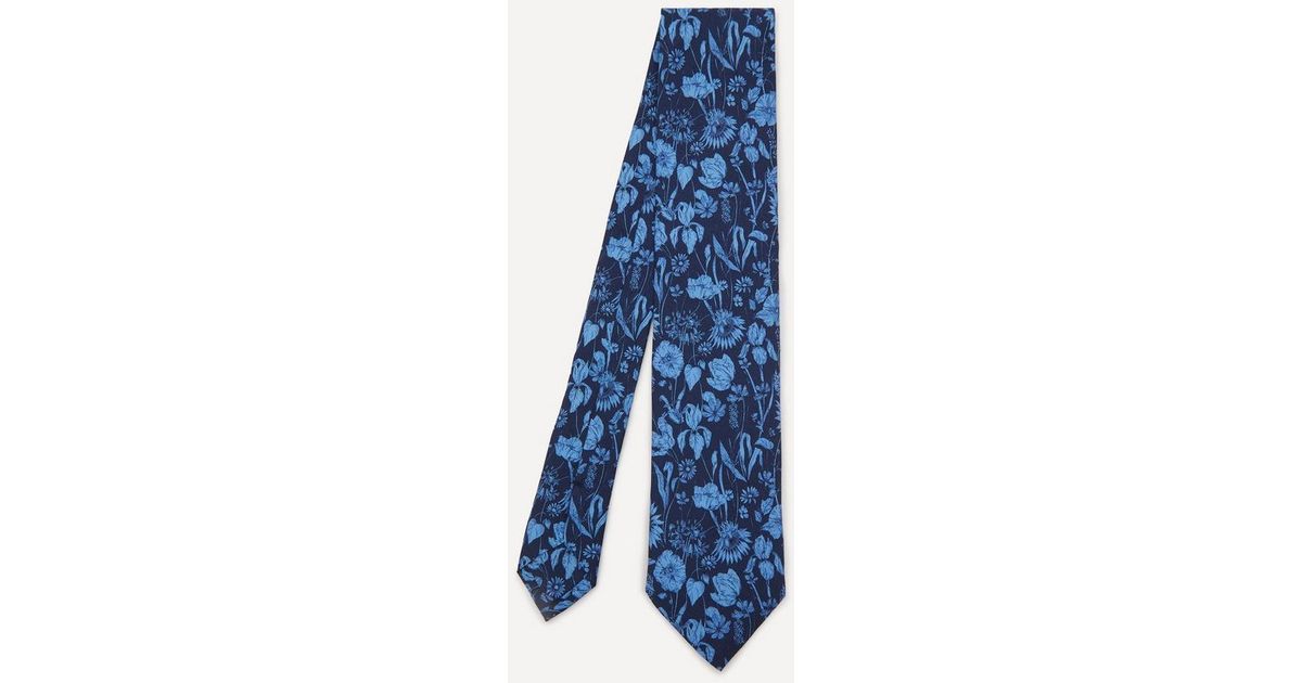 Liberty Mono Muse Silk Tie in Blue for Men | Lyst UK