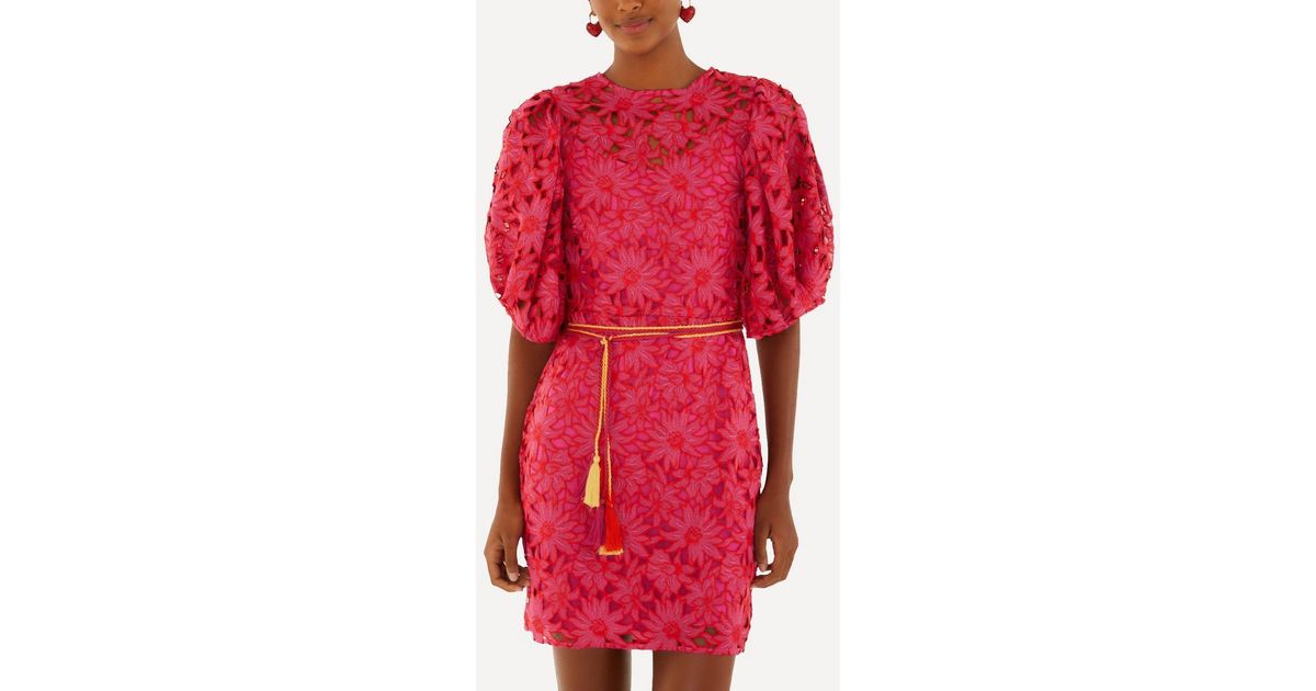 FARM Rio Flowered Lace Mini Dress | Lyst UK