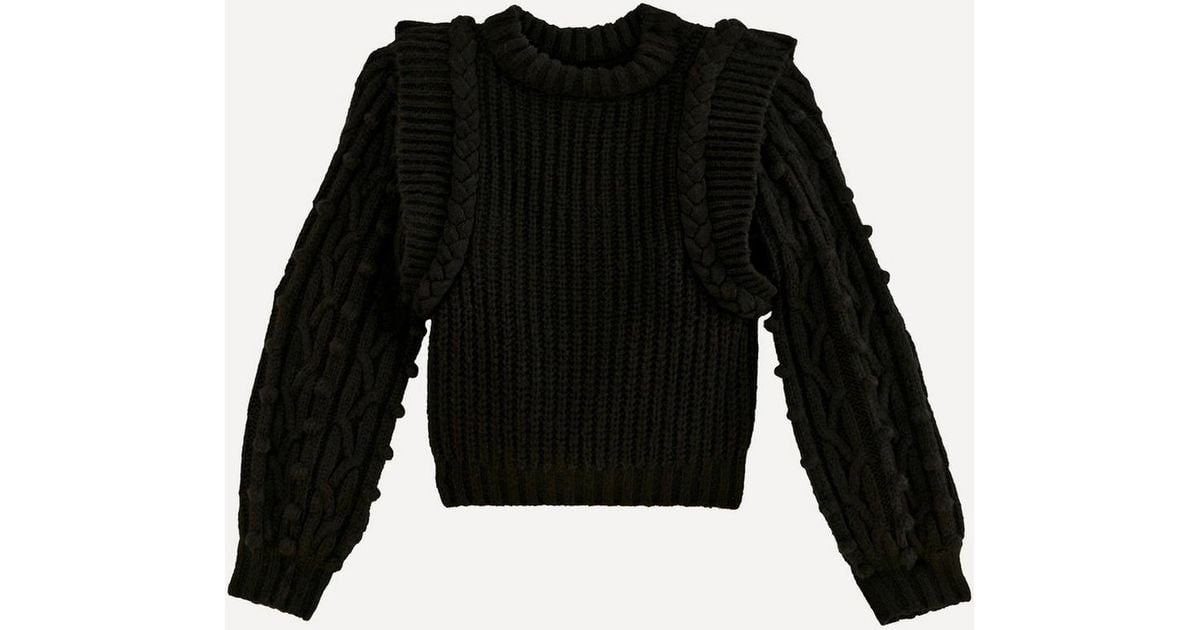 FARM Rio Braided Jumper in Black | Lyst