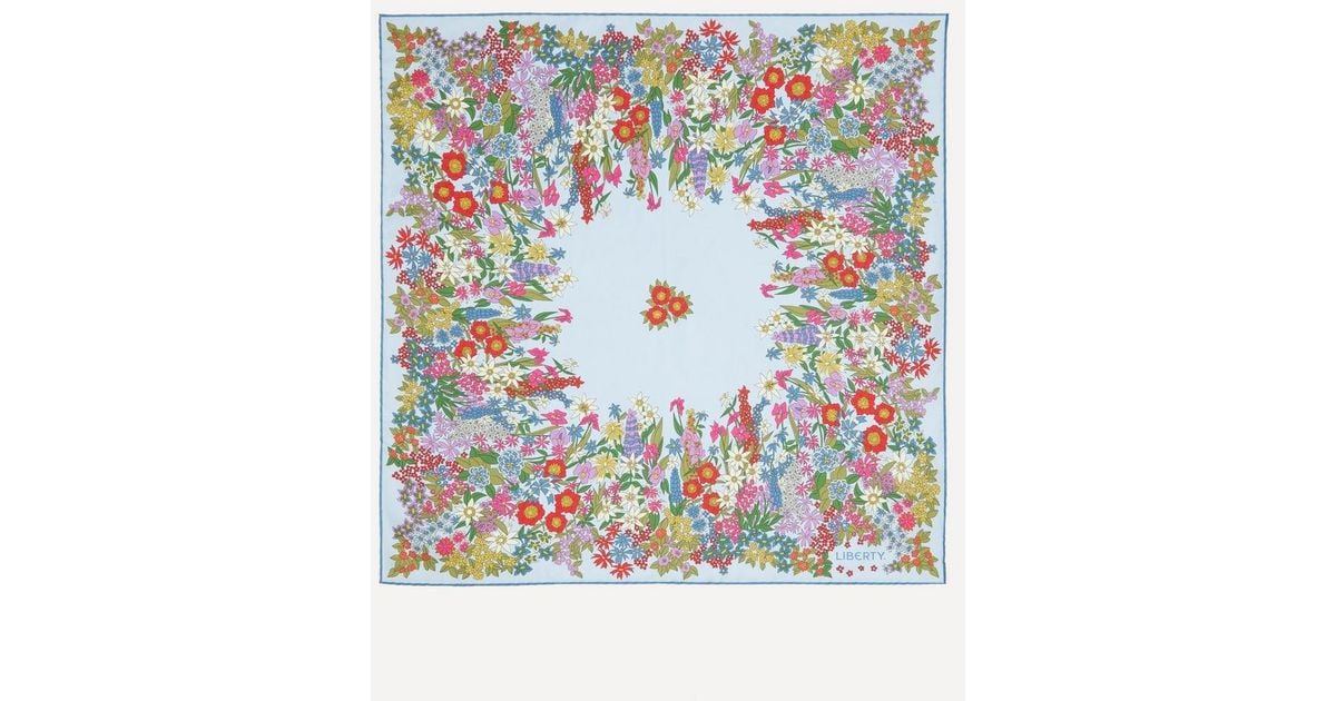 Liberty Ciara Silk Scarf 70 in Blue | Lyst