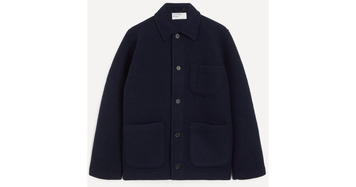 Universal Works Techno Melton Plain Field Jacket in Blue for Men | Lyst