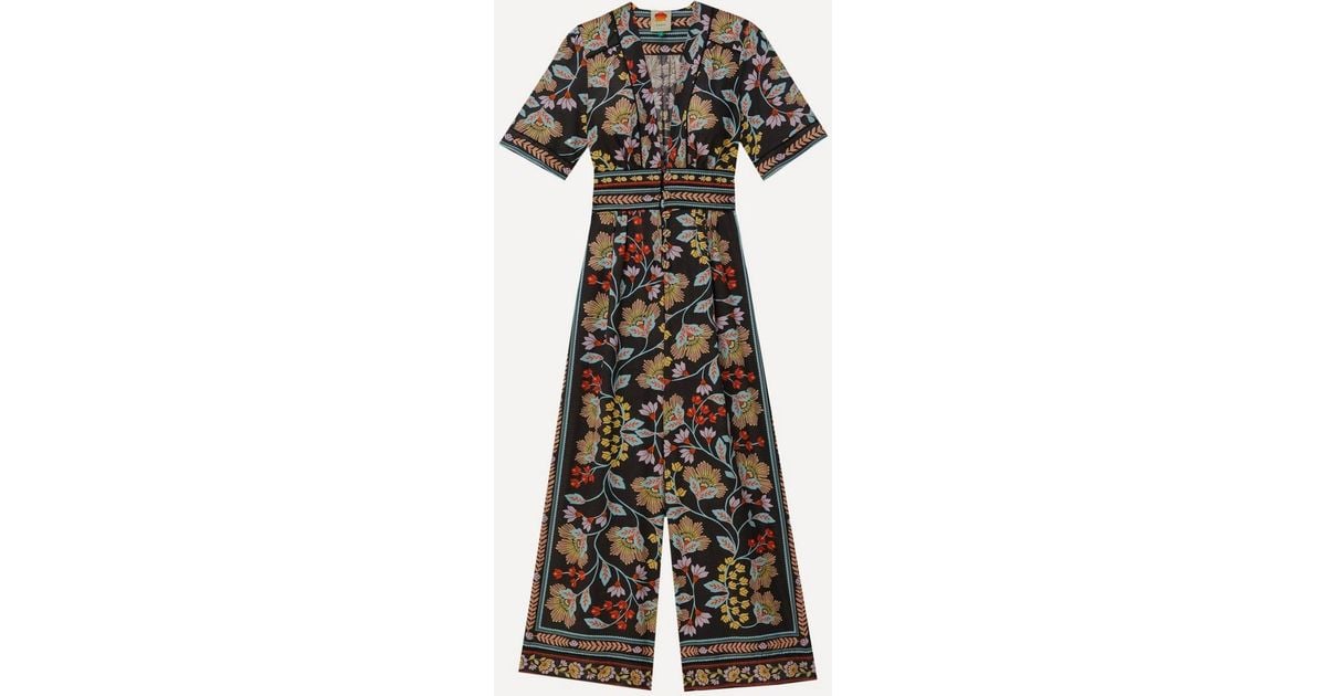 FARM Rio Flowery Jumpsuit in Black | Lyst