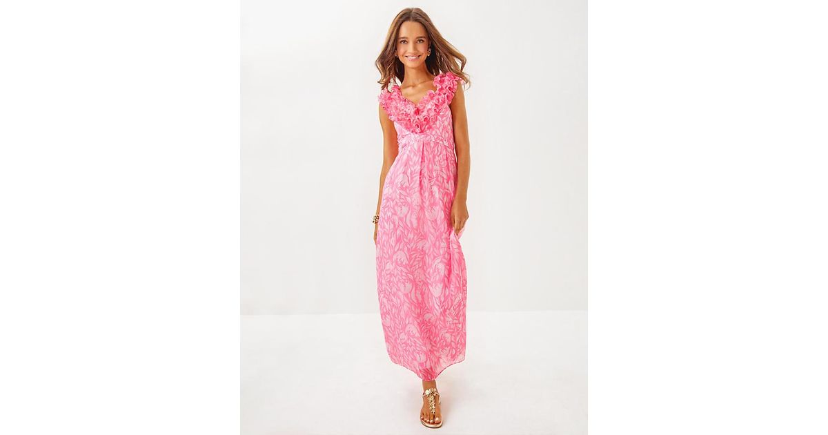 Lilly Pulitzer Amber Maxi Dress in Pink | Lyst