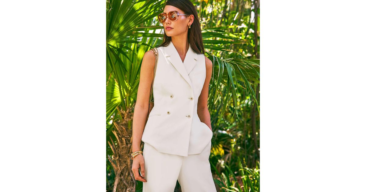 Lilly Pulitzer Eudora Vest in White | Lyst