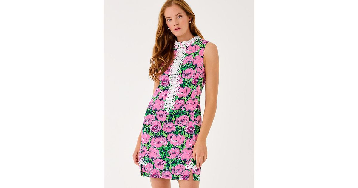 Lilly Pulitzer Cleodora Stretch Shift Dress in White | Lyst