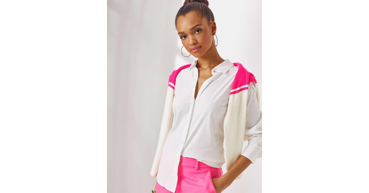 Lilly Pulitzer The Lilly Shirt in White | Lyst