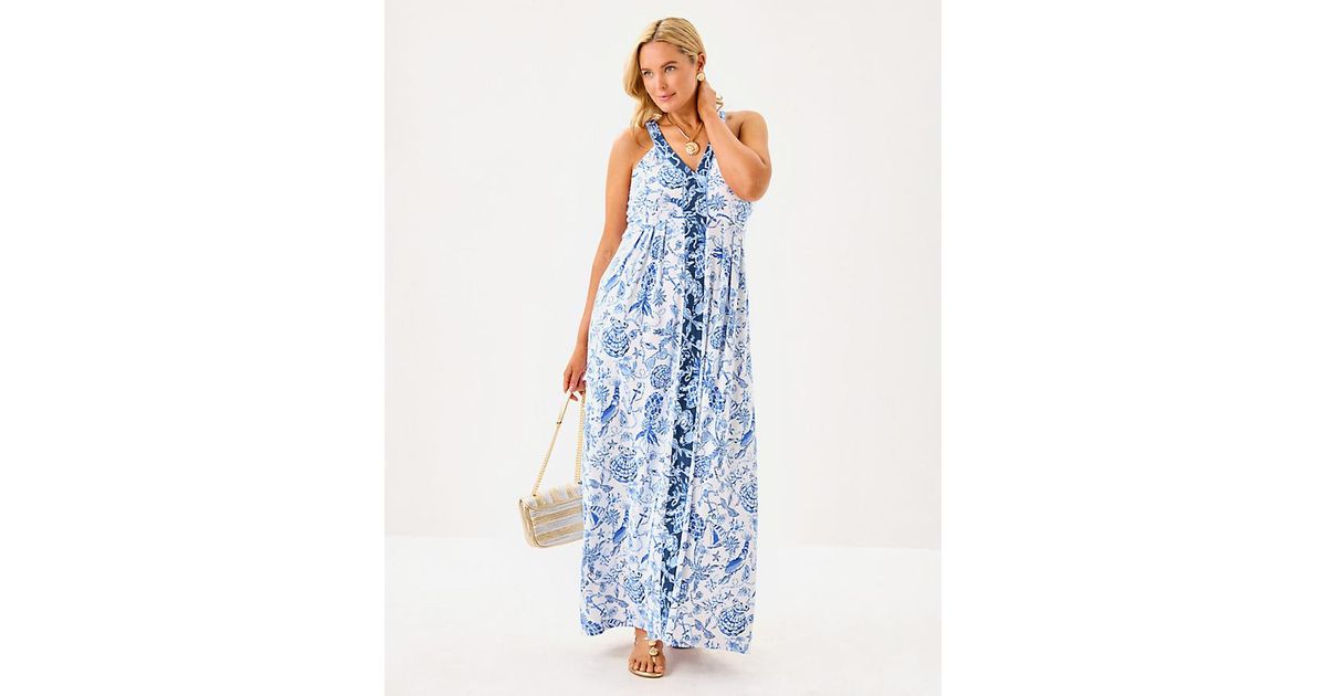 Lilly Pulitzer Carmilla Maxi Dress in Blue | Lyst
