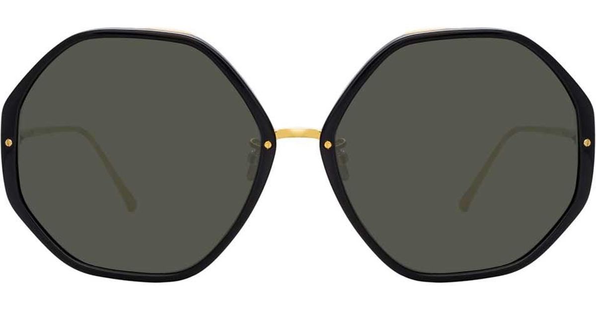 Linda Farrow Alona Sunglasses in Brown | Lyst