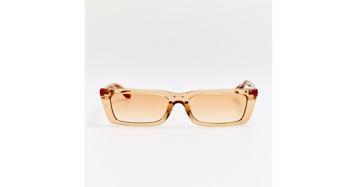 Linda Farrow Lucia Sunglasses in Natural | Lyst UK
