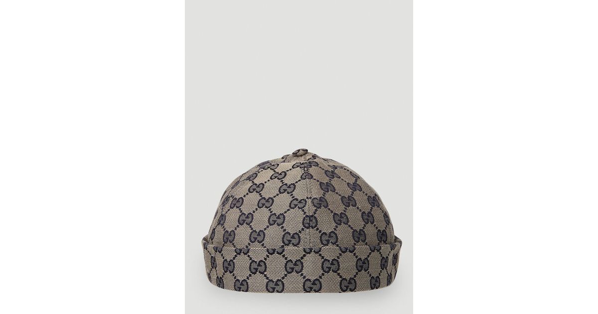 Gucci Hector GG Skull Cap in Gray for Men | Lyst