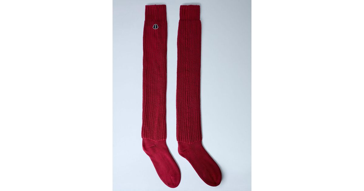 Moncler Hiking Socks in Red | Lyst