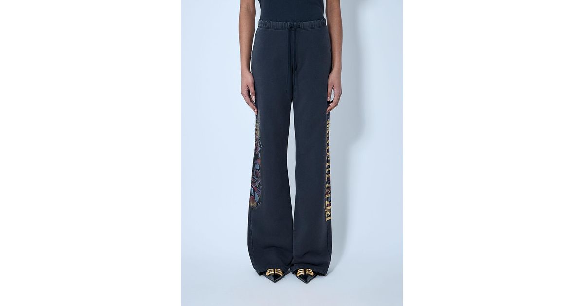 Balenciaga Tacky Tattoo Flared Track Pants in Blue | Lyst UK