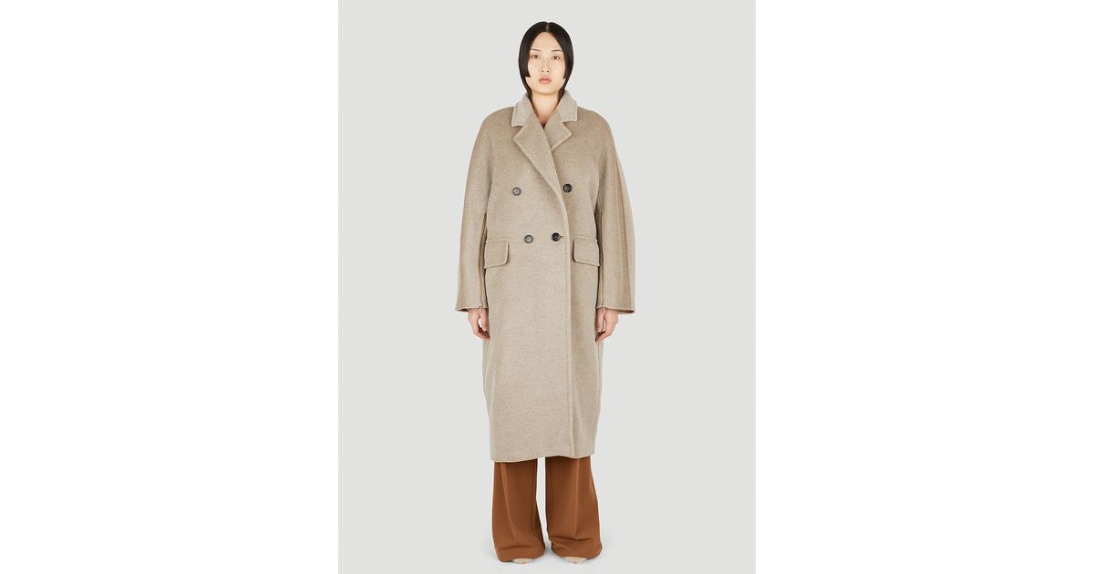 Max Mara Ethel Coat in Natural | Lyst