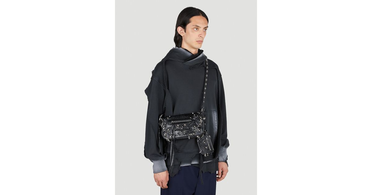 Balenciaga Le Cagole Piercing Crossbody Bag in White for Men | Lyst ...