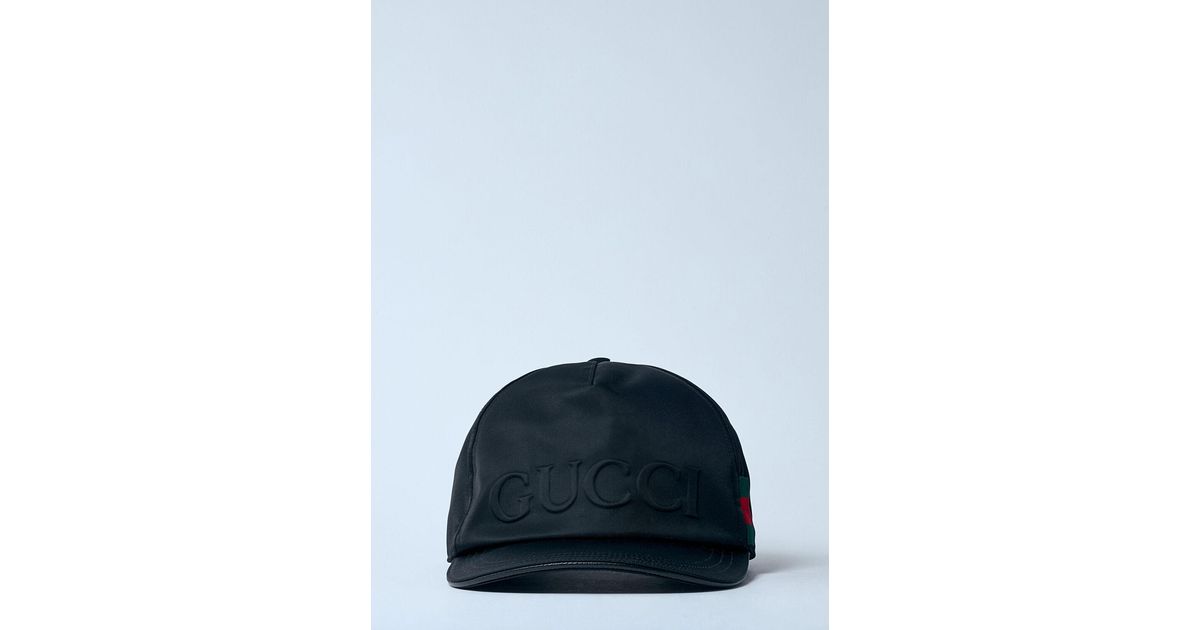 Gucci Logo Motif Baseball Cap in Blue for Men | Lyst